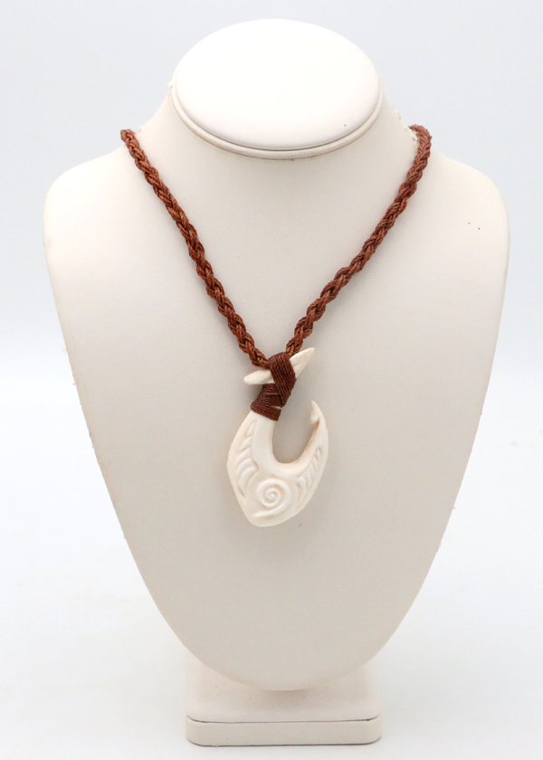 Makau Hook Bone Pendent Necklace | KoaWood Ranch