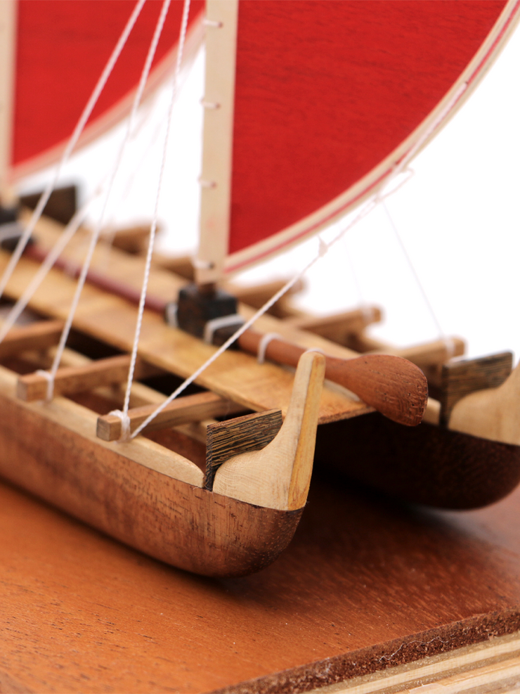 Hawaiian Koa Wood Miniature Canoes | KoaWood Ranch