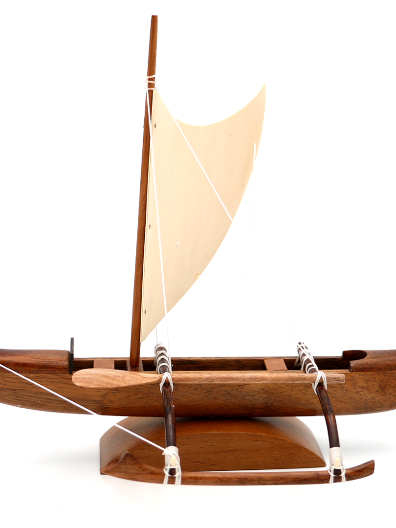 Hawaiian Koa Wood Miniature Canoes | KoaWood Ranch