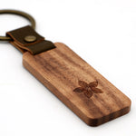 Plumeria Koa Wood Keychain | KoaWood Ranch
