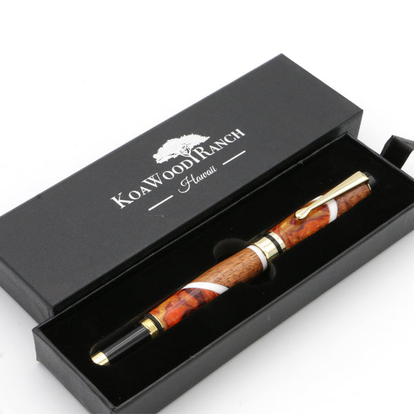Hawaiian Koa Wood and Resin Fountain Pen | KoaWood Ranch
