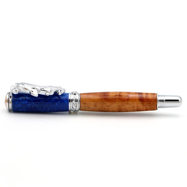 Premium Curly Hawaiian Koa Honu Pen - 24kt Gold | KoaWood Ranch